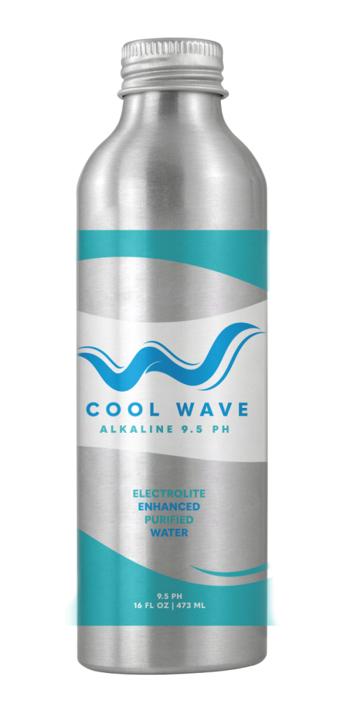 Cool Wave Alkaline 9.5pH - 16oz Aluminum (12 Pack) - Cool Wave
